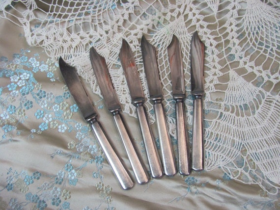 Crown Silver Co // Set of 6 Silver Plate Fruit or Cheese | Etsy