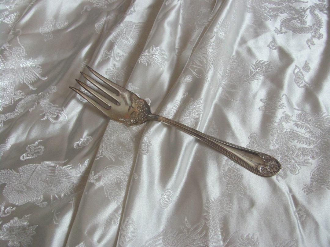 Vintage Antique Silver Plate Serving Cold Meat Pastery Fork - Daisy II ...