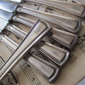 George Washington 1913 // 6 Silver Plate Hollow Handle Cheese Fruit ...