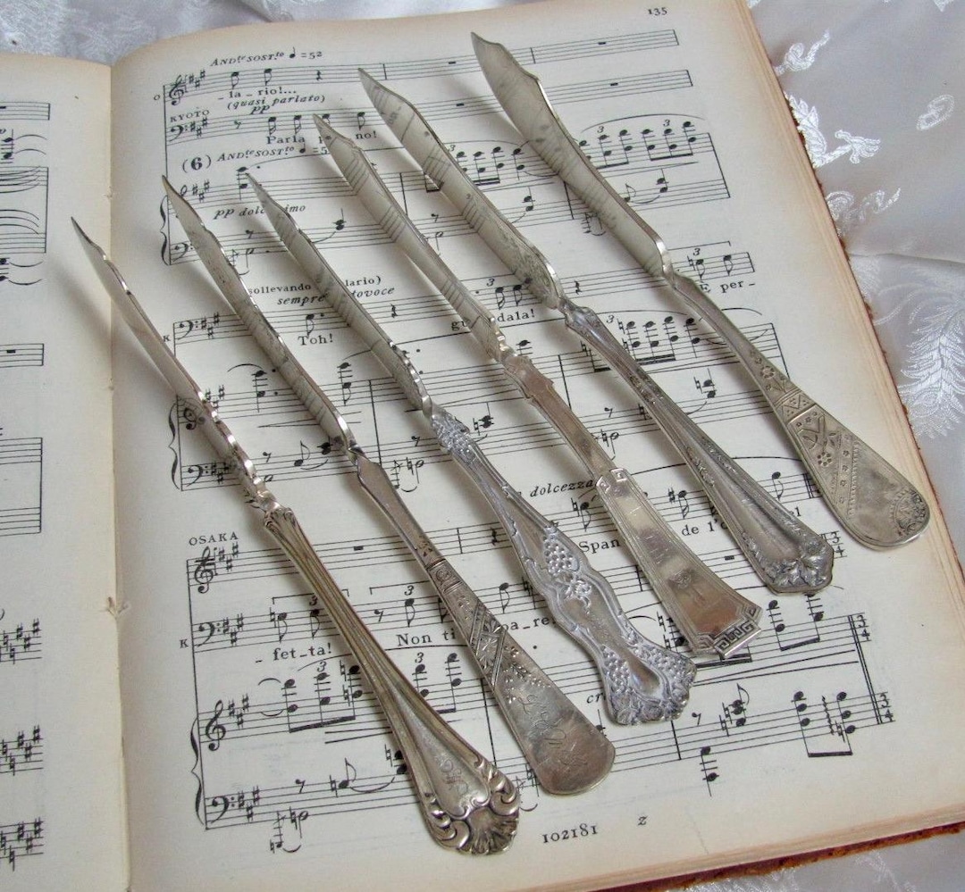 Antique Silver Plate Twisted Master Butter Knife Orante Fancy Rare ...
