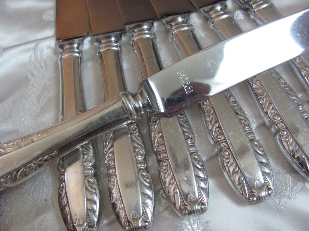 Mcglasson Clark - 7 Vintage Silver Plate Dinner Knives // Antique ...