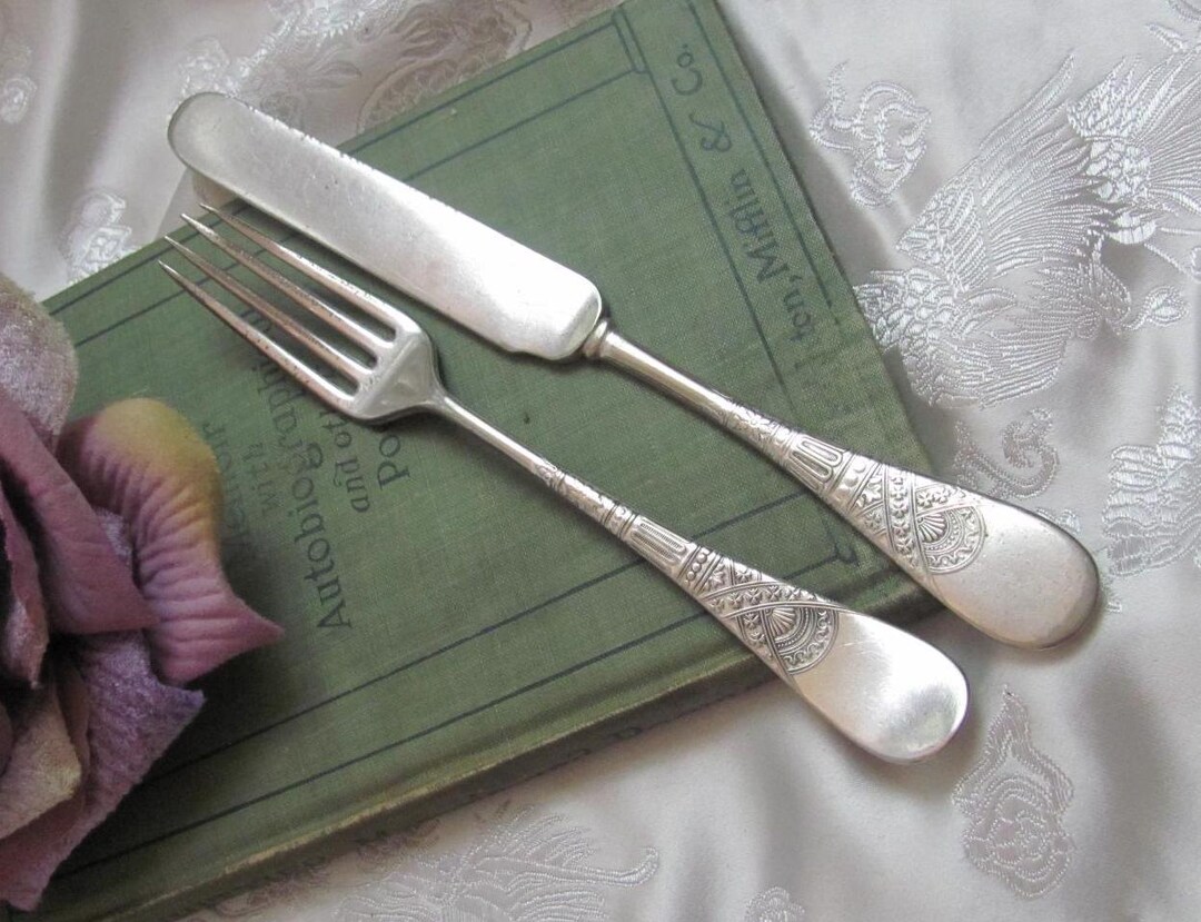 Winthrop 1901 Pattern // Youth Child Size Fork Knife Set Silver Plate ...