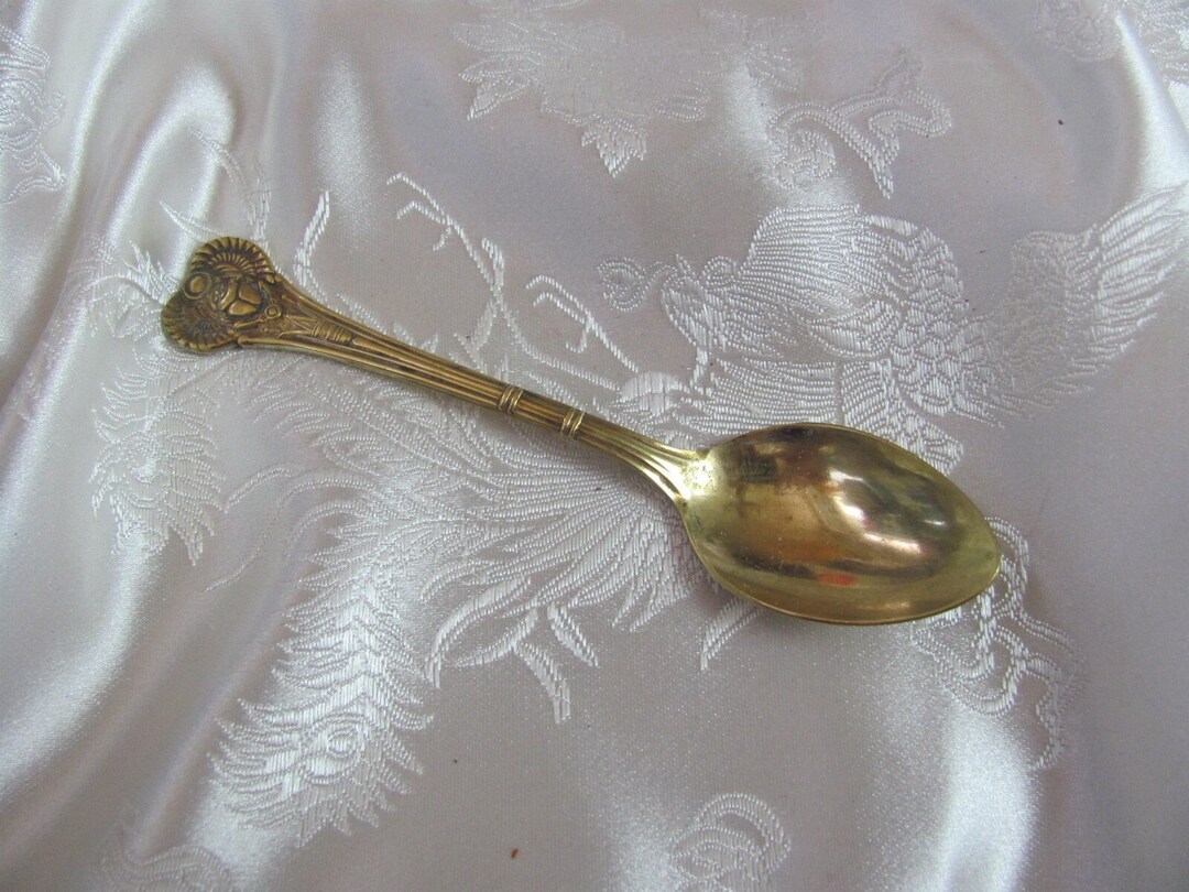 Scarab Egyptian 1936 // Gold Tone Silver Plate Small Demitasse Coffee ...