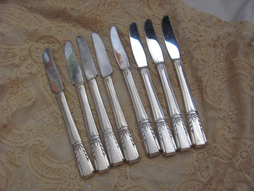 Lady Drake Pattern Set of 8 Silver Plate Hollow Handle - Etsy