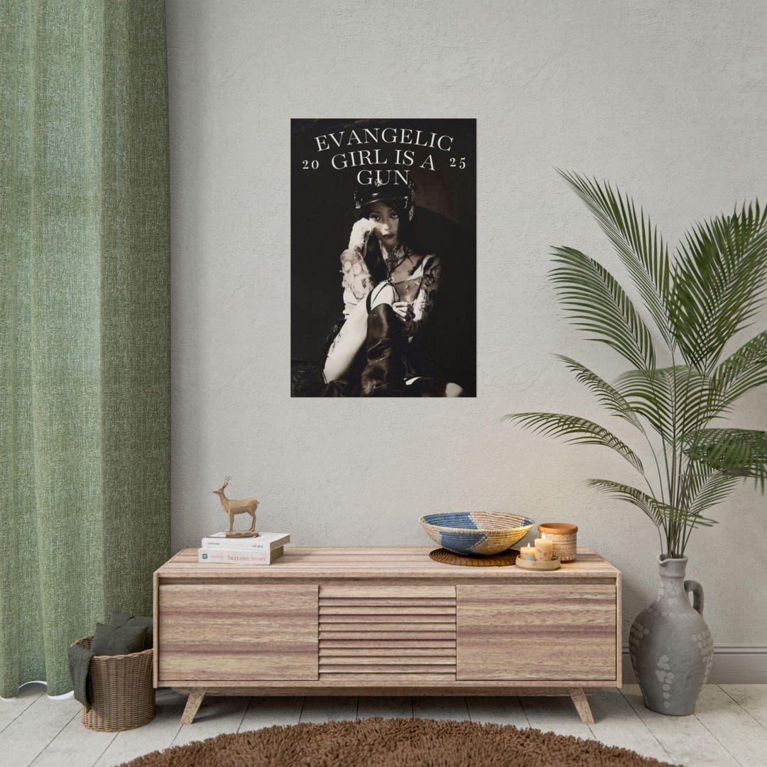 Yeule Evangelic Girl is A Gun Poster, Edgy Art Print, Unique Home Decor ...