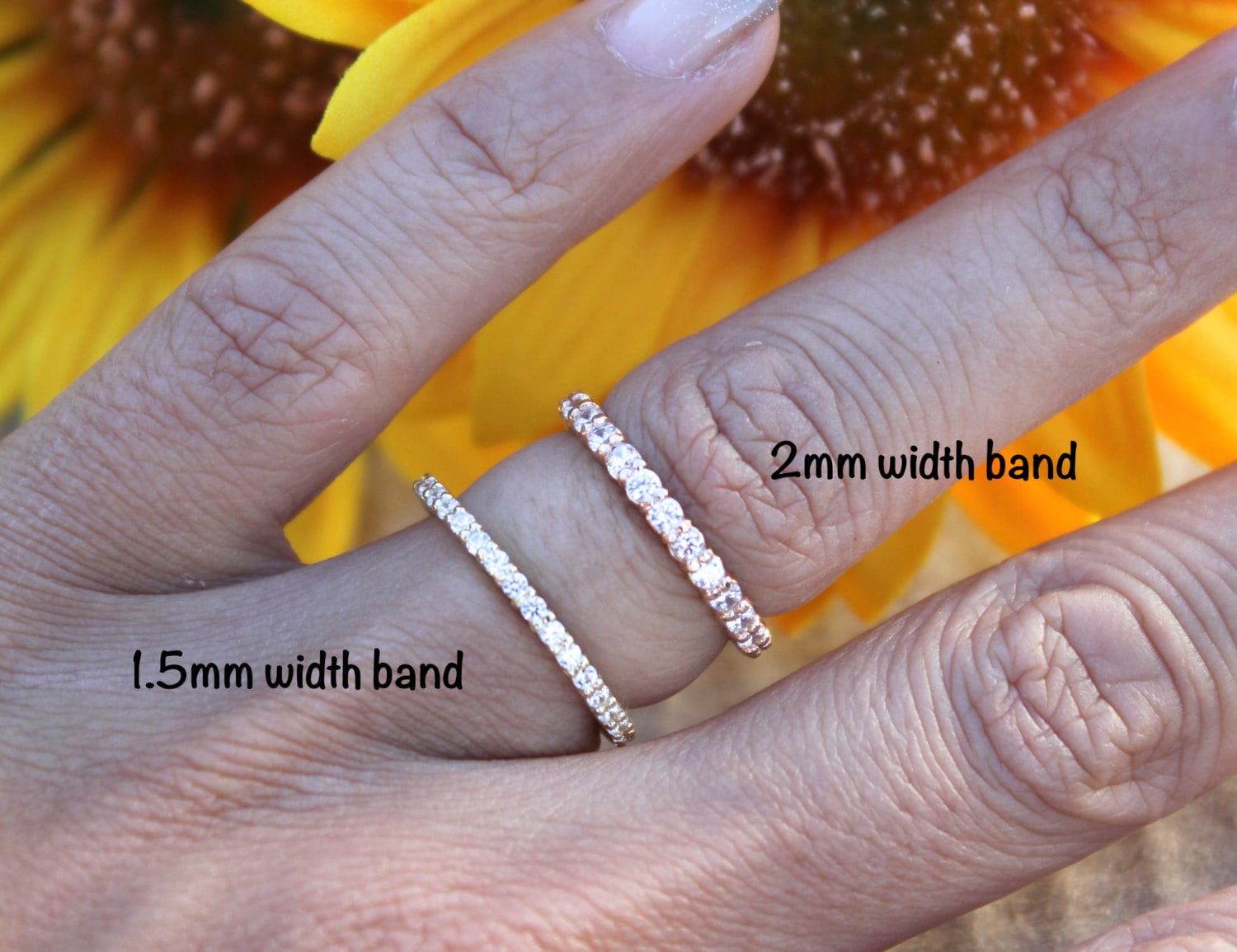Diamond Eternity Band 14K Rose Gold Diamonds Crusted Wedding - Etsy