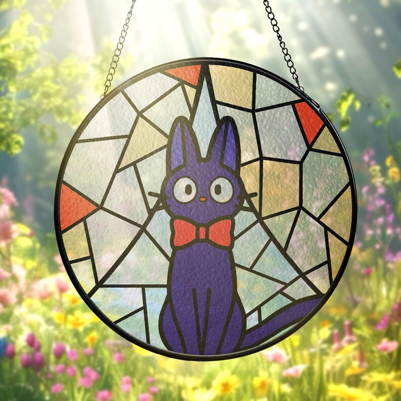 Stained Glass Suncatcher – Window Hanging – Printed Anime Stained Glass ...