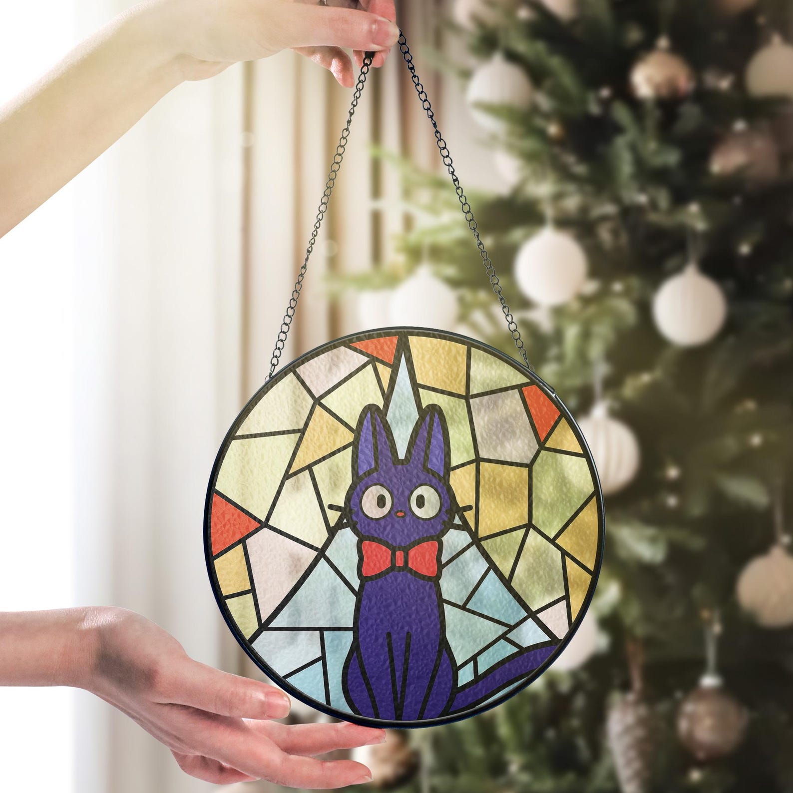 Stained Glass Suncatcher – Window Hanging – Printed Anime Stained Glass ...