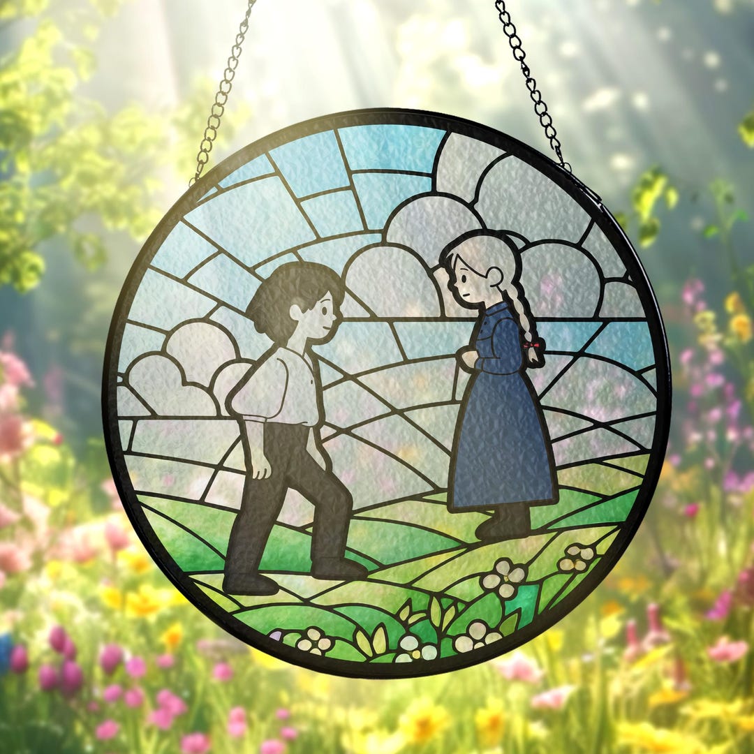 Howl & Sophie Stained Glass Window Hanging – Castle-inspired Art ...