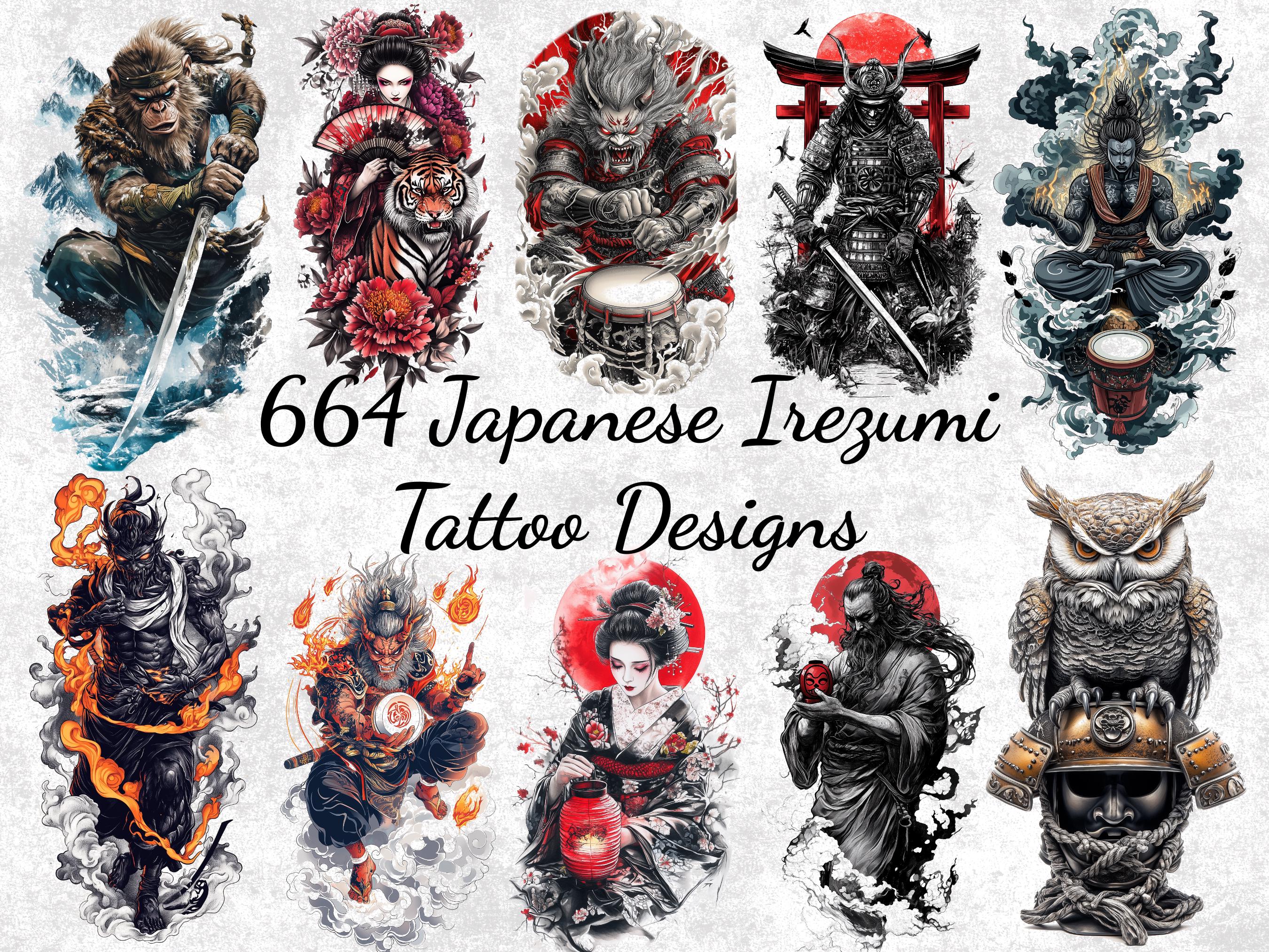 664 Japanese Irezumi Tattoo Designs | 4K High-resolution PNG Files – Instant Download - Etsy UK
