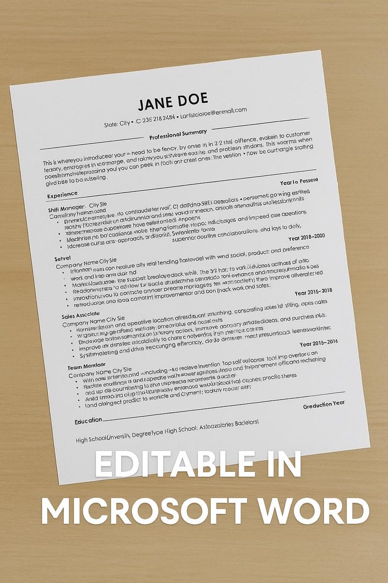 Customer Service Resume Template | Modern Customer Service Resume for ...