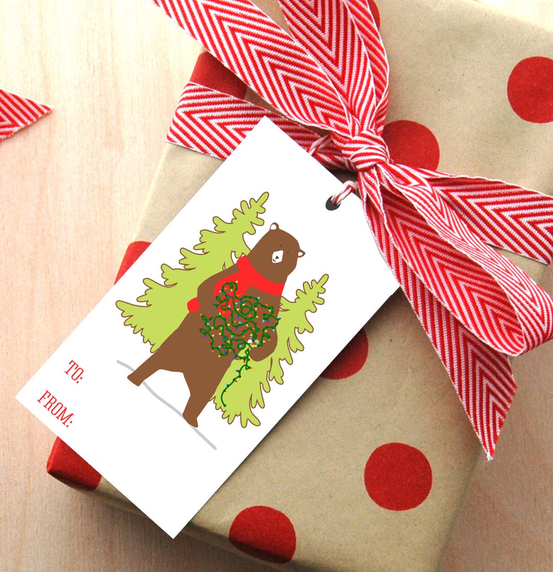 Bear Gift Tags Gift Tags With Twine Ties - Etsy