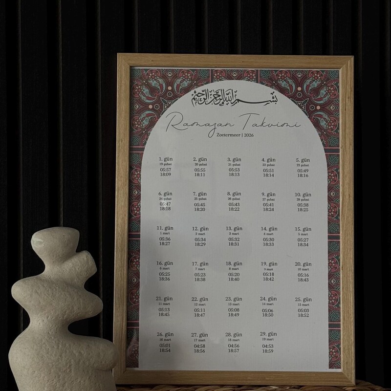 Islamic Prayer Times 2026 Printable - Etsy