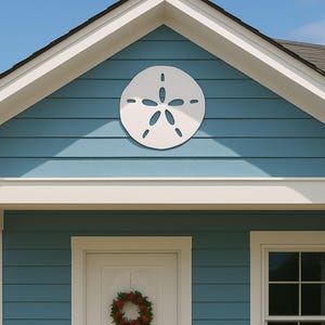 Weatherproof Sand Dollar Wall Art, Coastal Beach House Outdoor Decor ...