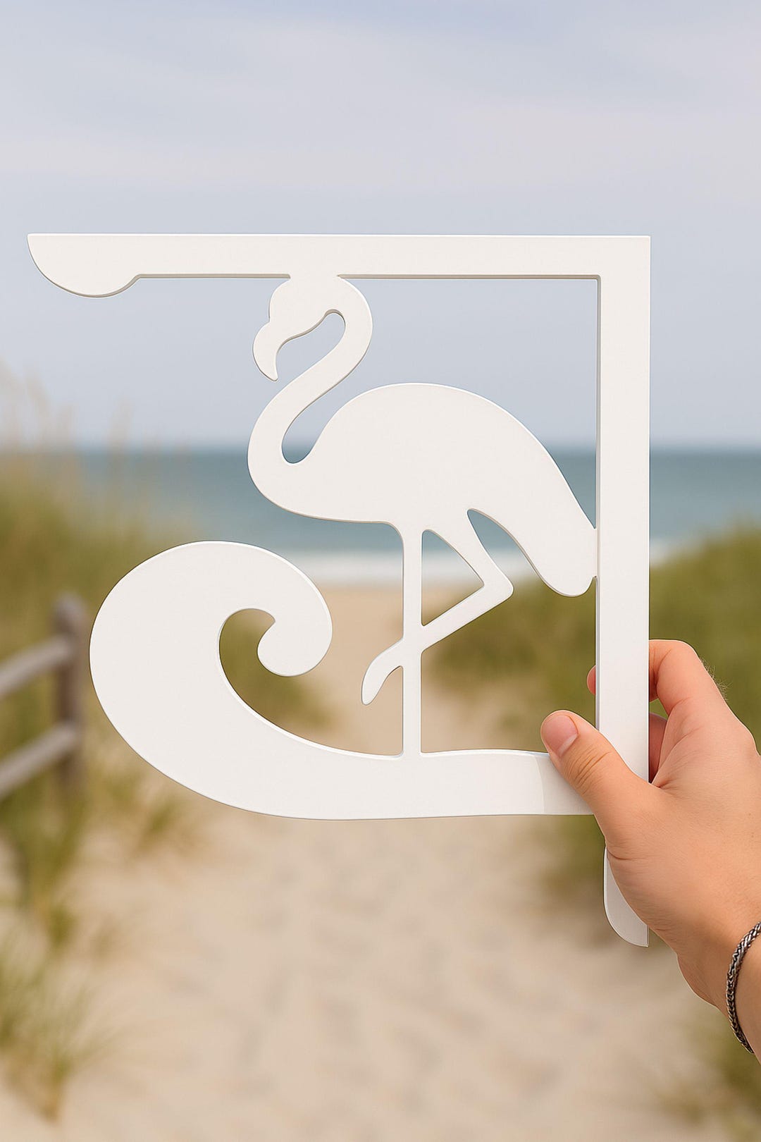 Flamingo Mailbox Bracket, Weatherproof PVC Mailbox Accent, Coastal ...