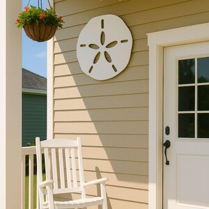 Weatherproof Sand Dollar Wall Art, Coastal Beach House Outdoor Decor ...