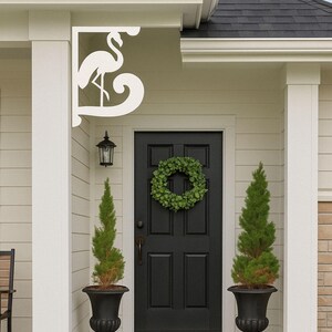 Flamingo Mailbox Bracket, Weatherproof PVC Mailbox Accent, Coastal ...