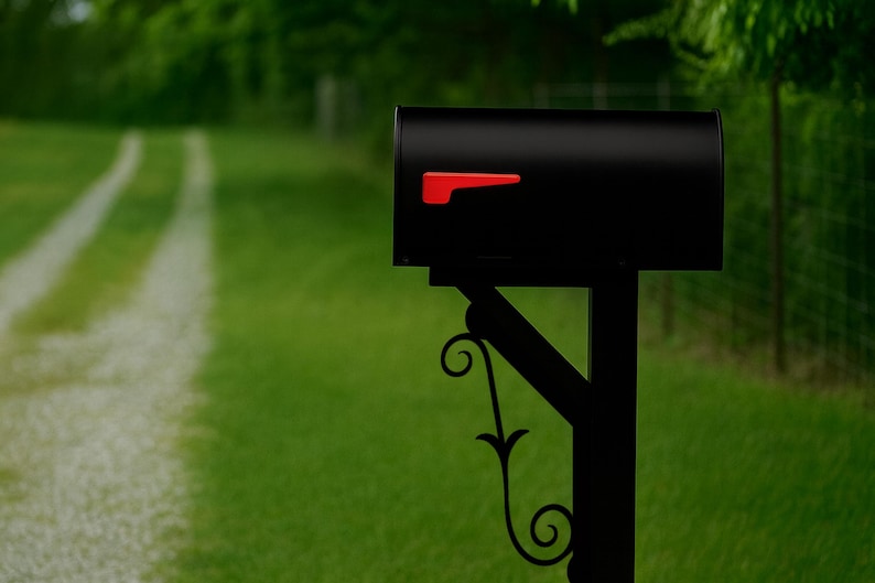 PVC Mailbox Bracket Scroll Design, Decorative Mailbox Post Accent ...