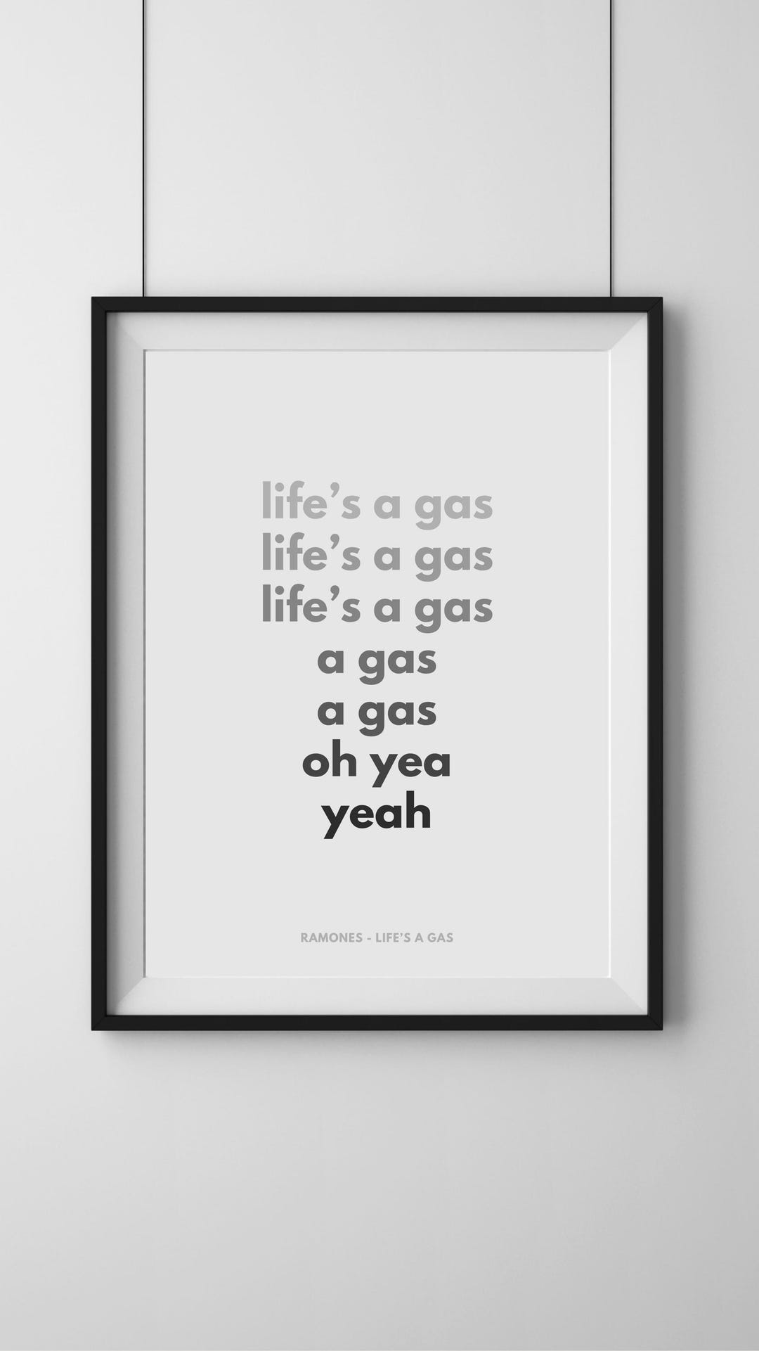 Lyric Poster | Ramones - Life’s a Gas | Quote Poster | Wall Art - Etsy
