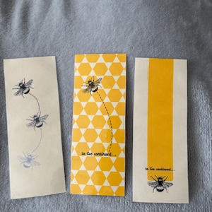 Bumble Bee Bookmarks | to Bee Continued Bookmark | Handmade | Book ...