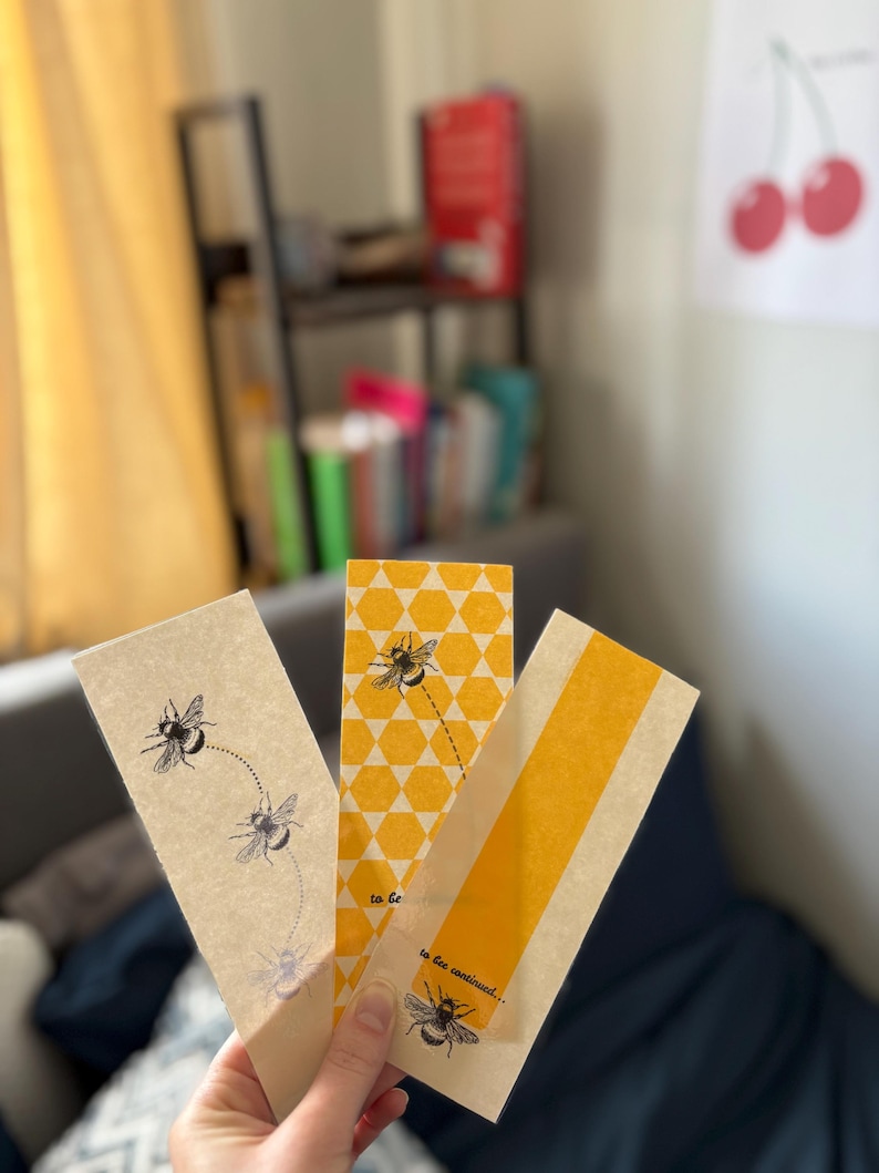 Bumble Bee Bookmarks | to Bee Continued Bookmark | Handmade | Book ...