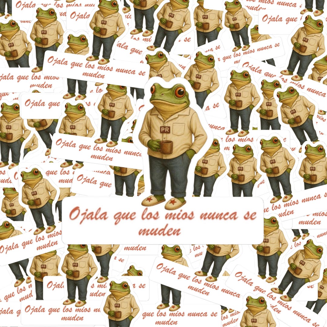 Sapo Concho Puerto Rico Vinyl Sticker | Ojalá Que Los Míos Nunca Se ...