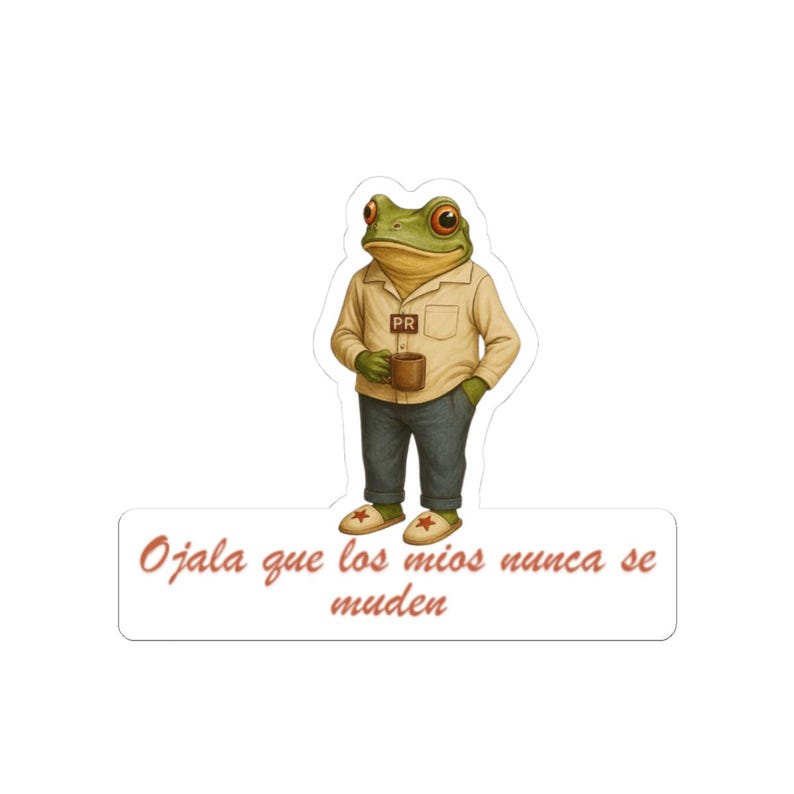 Sapo Concho Puerto Rico Vinyl Sticker | Ojalá Que Los Míos Nunca Se ...