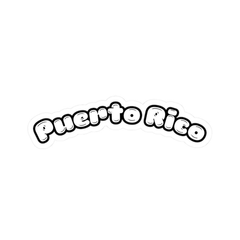 Customizable Black Bubble Letter Puerto Rico Town Sticker - Etsy