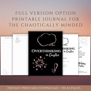 Overthinking in Cursive Journal Full 130-page Version: Emotional Spiral ...