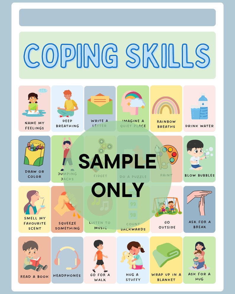 Emotion & Coping Skills Charts for Children | Asd-friendly Visual Tools ...