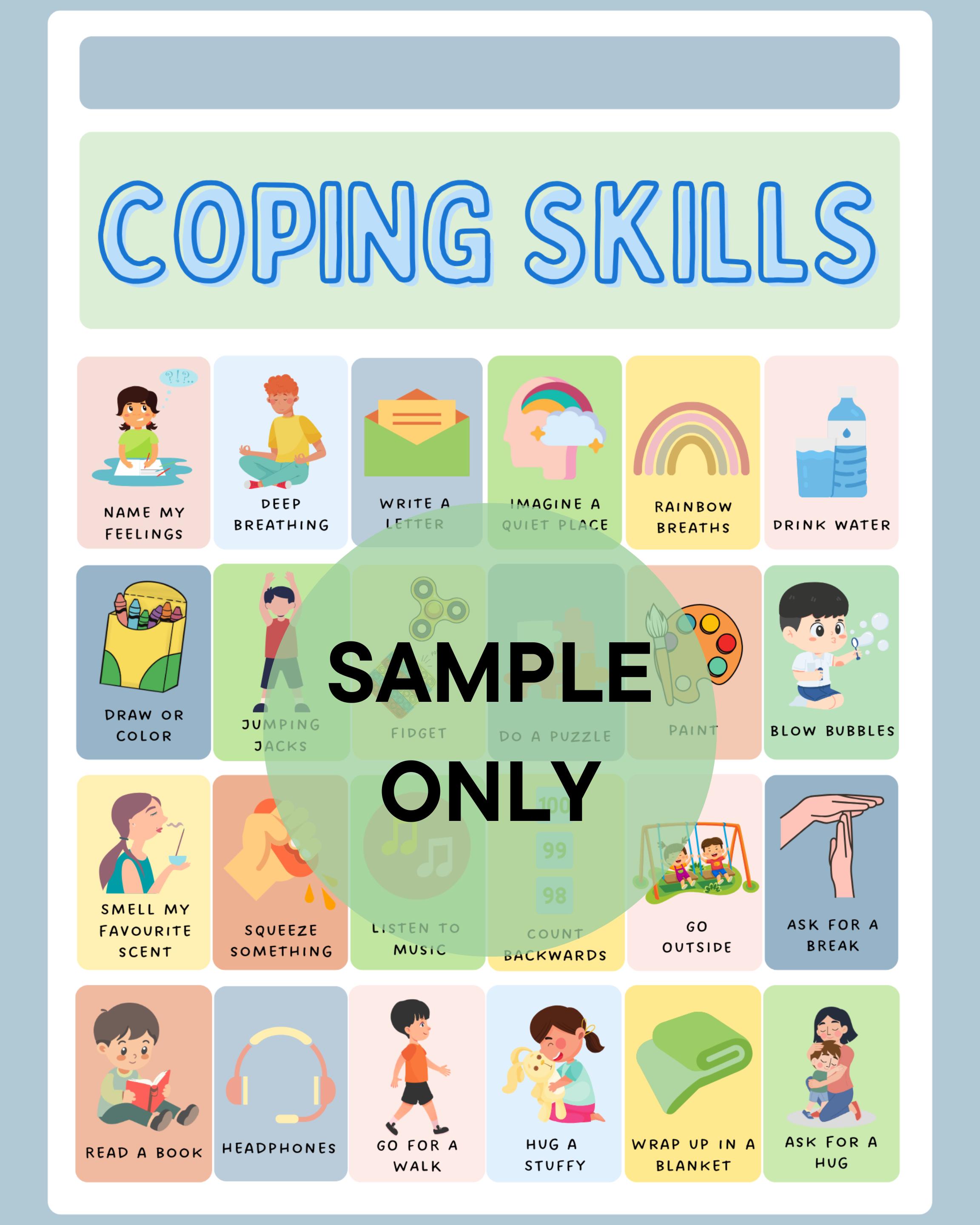 Emotion & Coping Skills Charts for Children | Asd-friendly Visual Tools ...