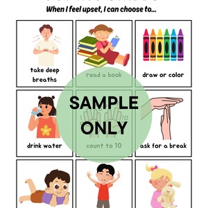 Emotion & Coping Skills Charts for Children | Asd-friendly Visual Tools ...