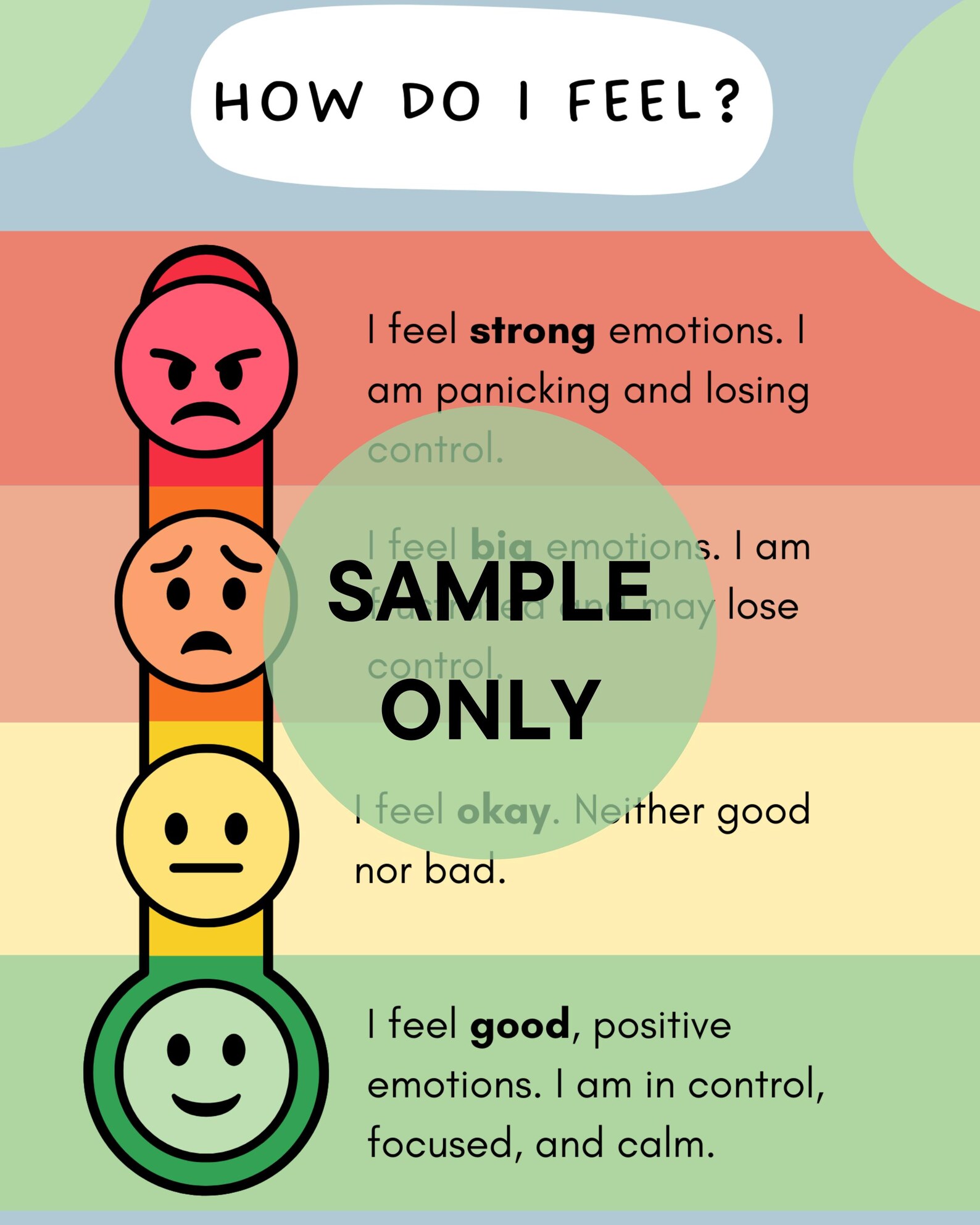 Emotion & Coping Skills Charts for Children | Asd-friendly Visual Tools ...
