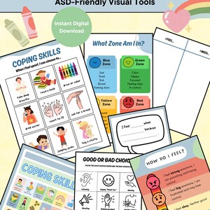 Emotion & Coping Skills Charts for Children | Asd-friendly Visual Tools ...