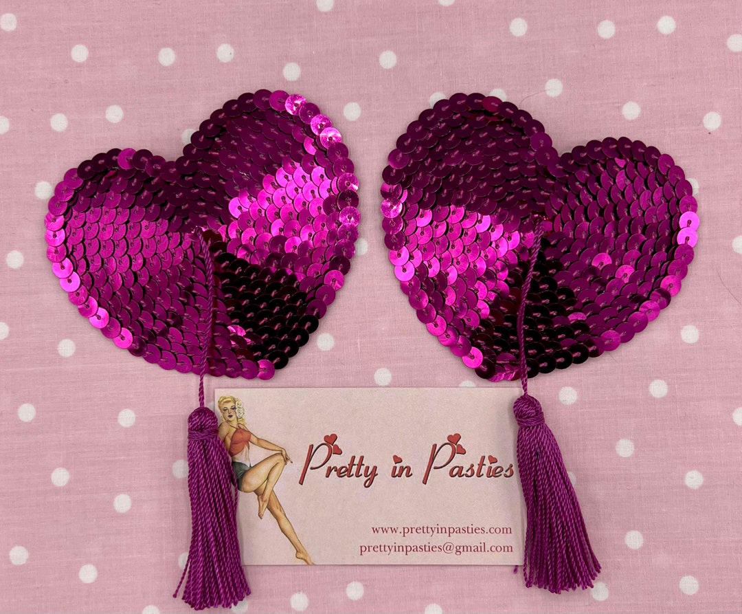 Heartbreaker Sequin Burlesque Pasties With Tassels - Multiple Color Options - Etsy