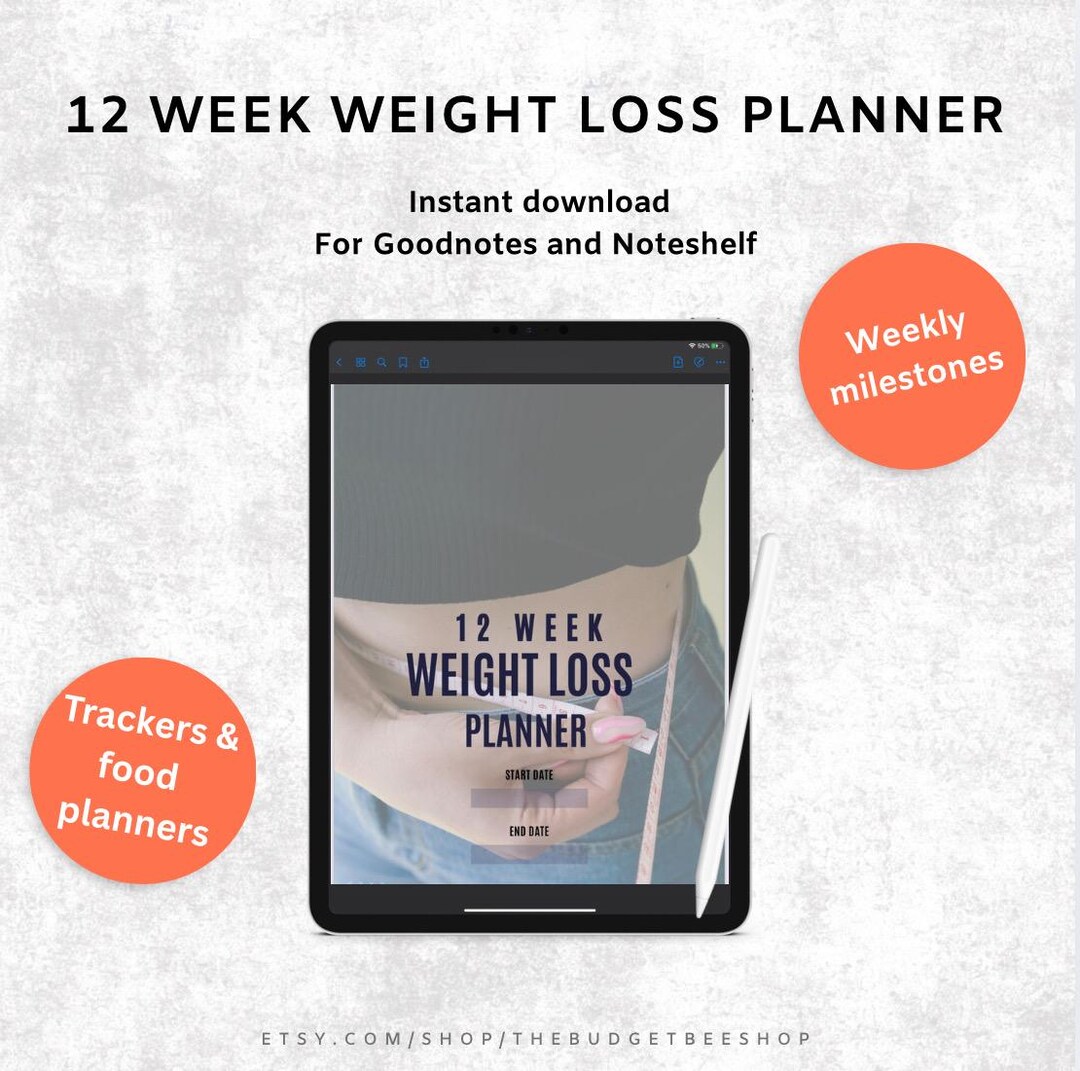 12 Week Weight Loss Planner - Etsy
