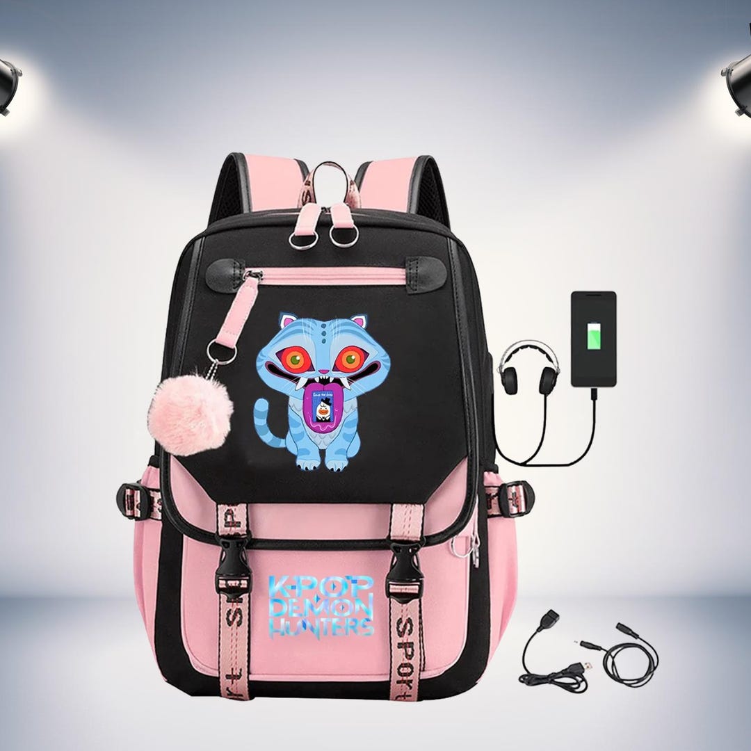 Kpop Demon Hunters Derpy Tiger School Bags for Student Teens Girls ...
