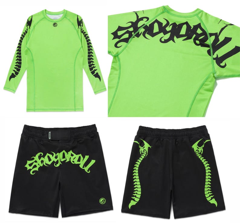 Shoyoroll Tribal MMA Rash Guard & Shorts Set: Unisex Compression ...