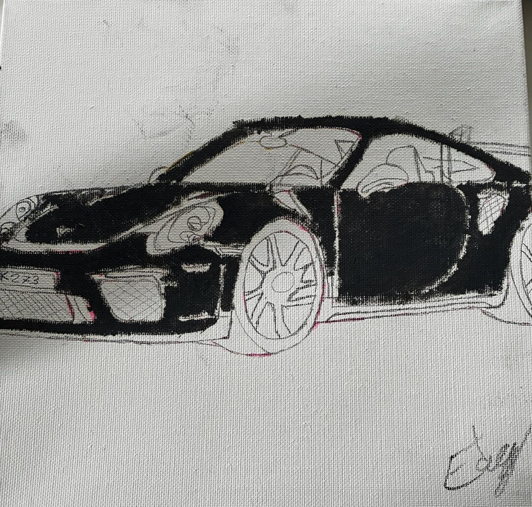 Porsche GT3 RS Painting | Oil Paint on Canvas - Etsy