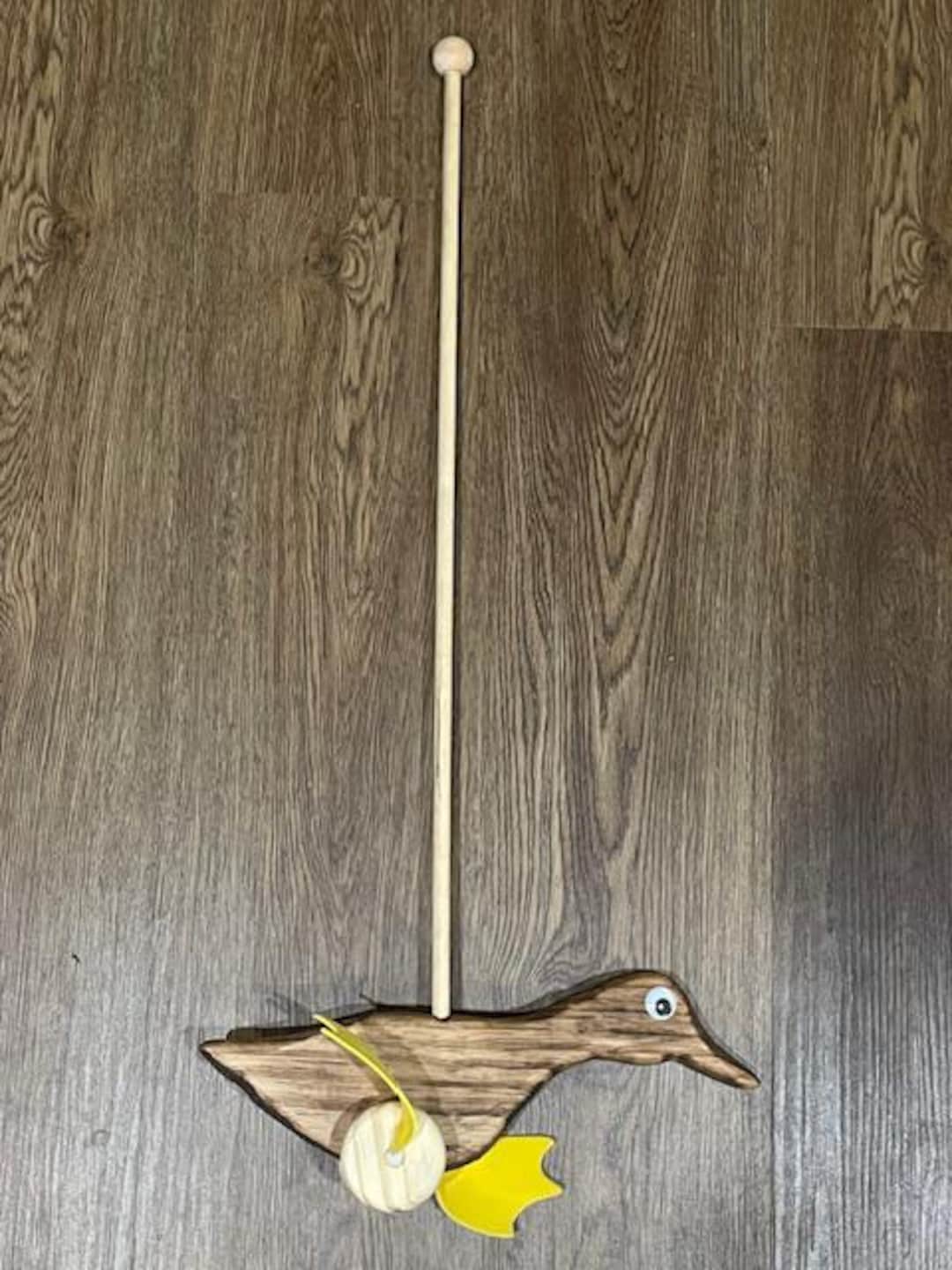 Wooden Waddle Push Toy, Walking Duck Kids, Wood Toy for Toddler, Push Duck, Push Toy, Waddle ...