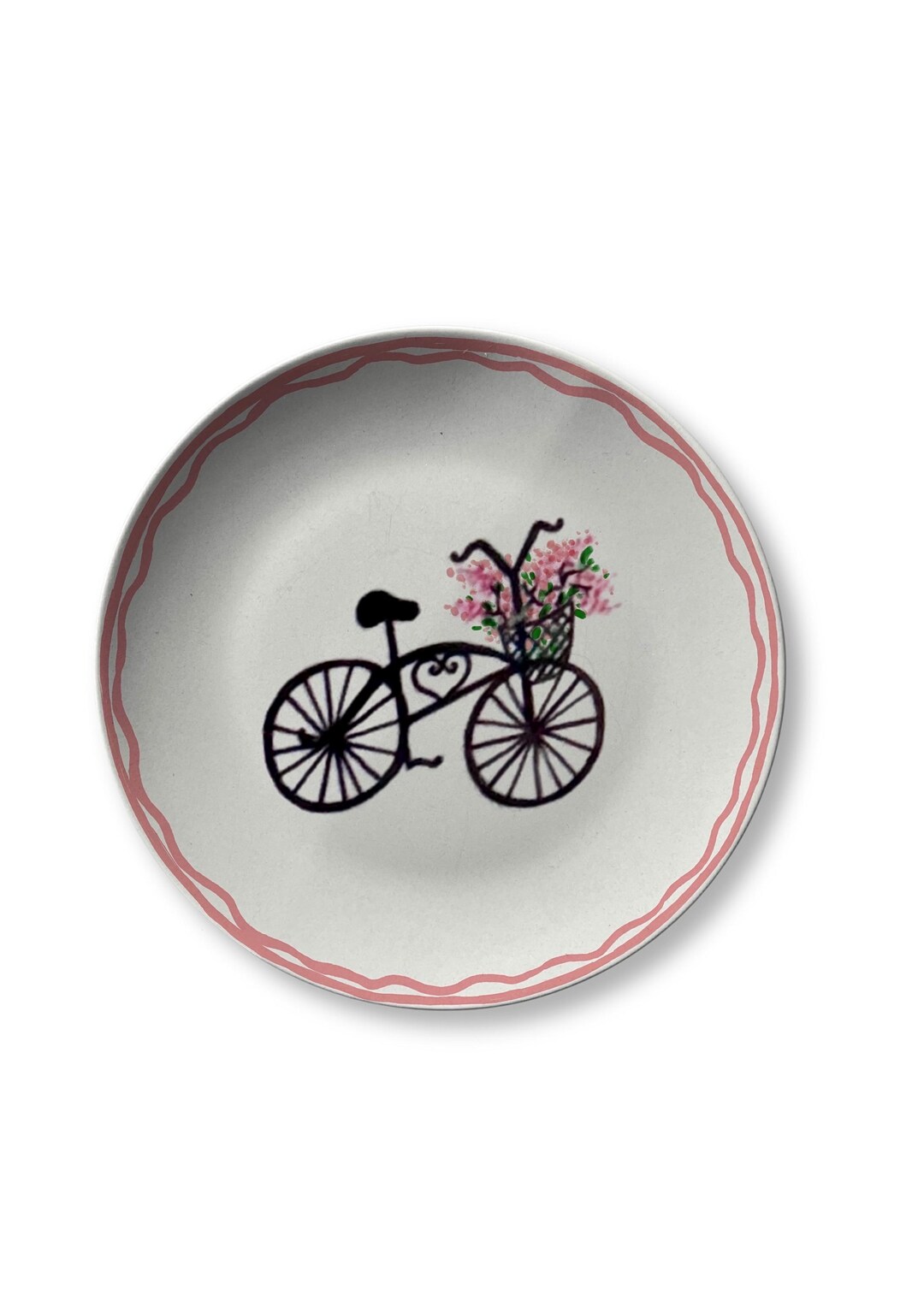 BIKE - Hand-painted Porcelain Wall Plate - Etsy