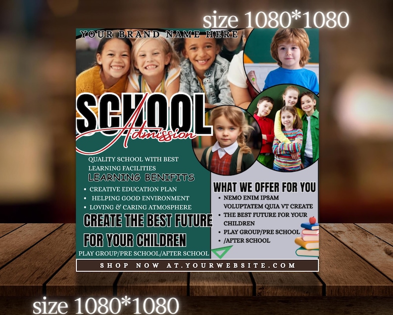 Editable School Admission Flyer Template: Back to School Enrollment ...