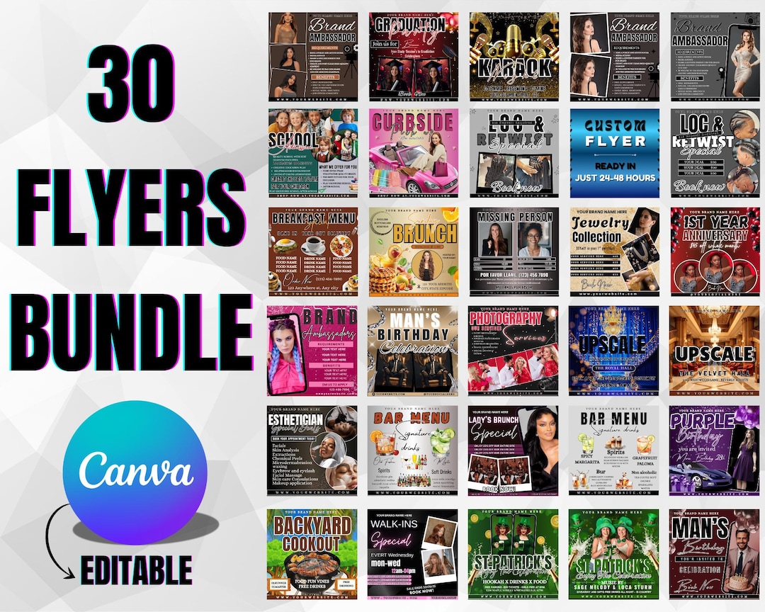 Flyers Template Bundle | Editable Religious Flyer Templates | Printable ...