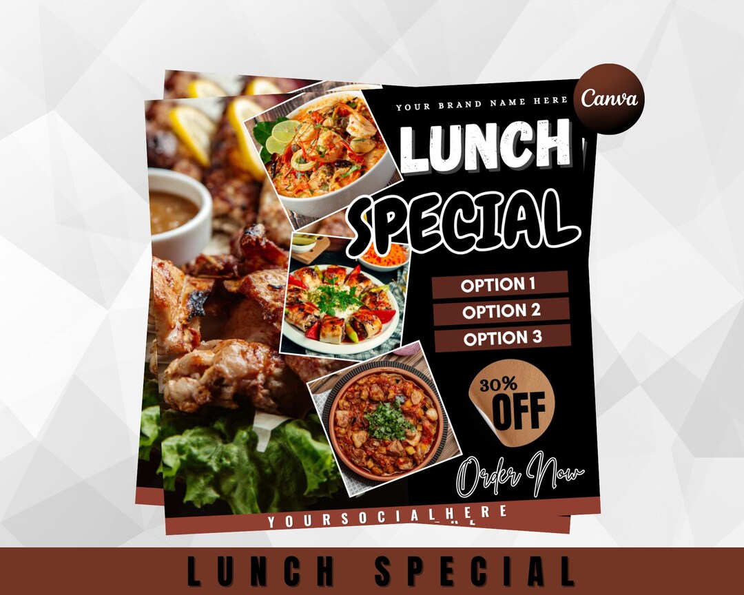 Jamaican Food Flyer: Caribbean Lunch Menu, Social Media Template ...