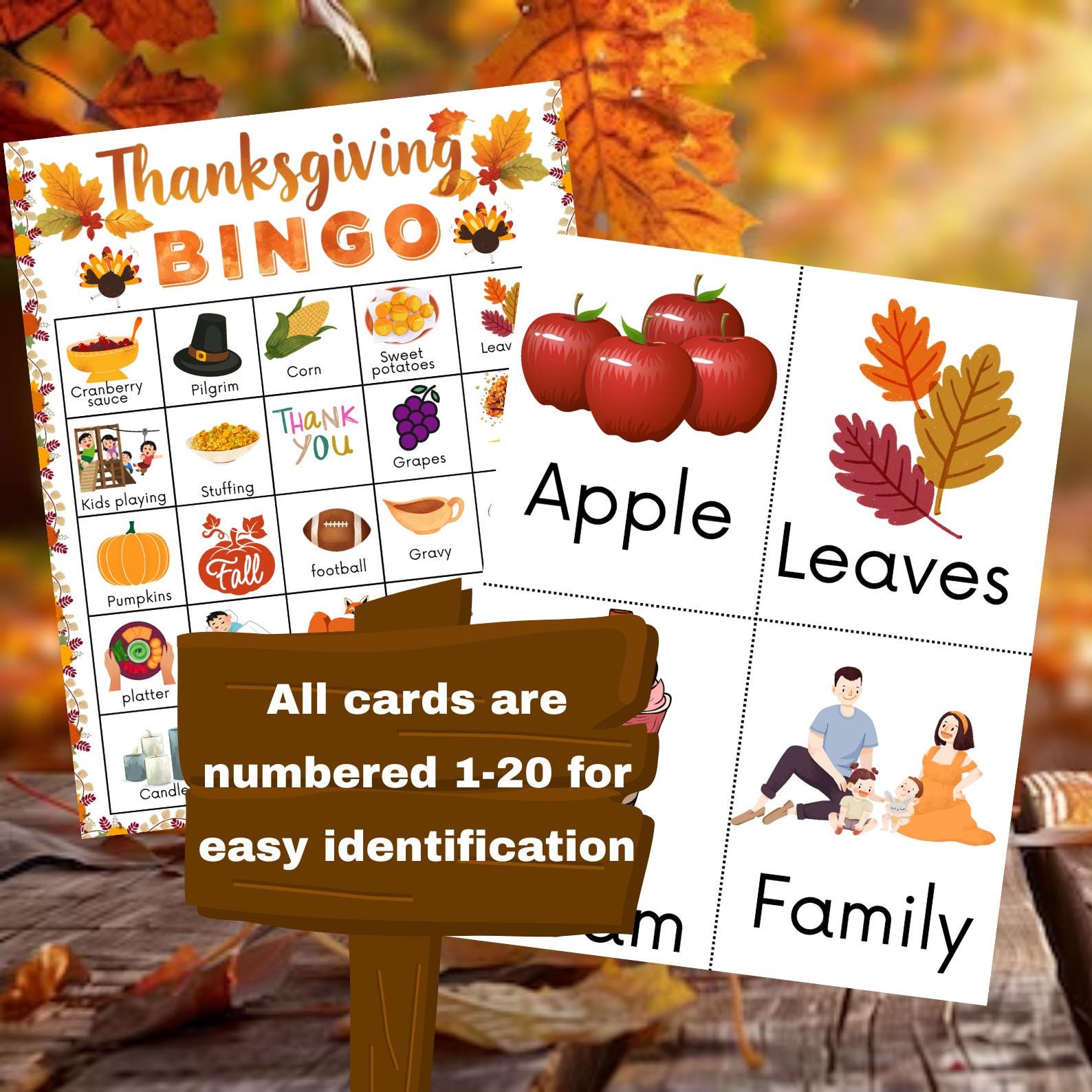 Thanksgiving Bingo, Thanksgiving Bingo Cards – Gratitude Game ...