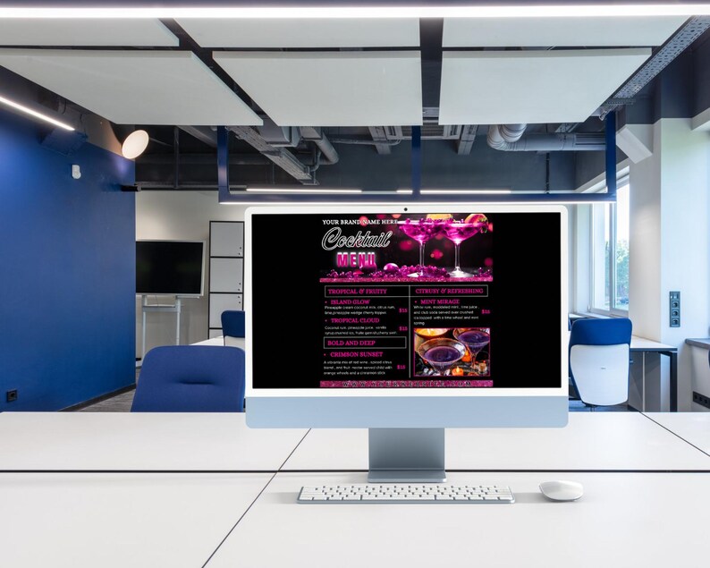 Elegant Cocktail Menu Template: Bar & Event Drink List (canva Editable ...