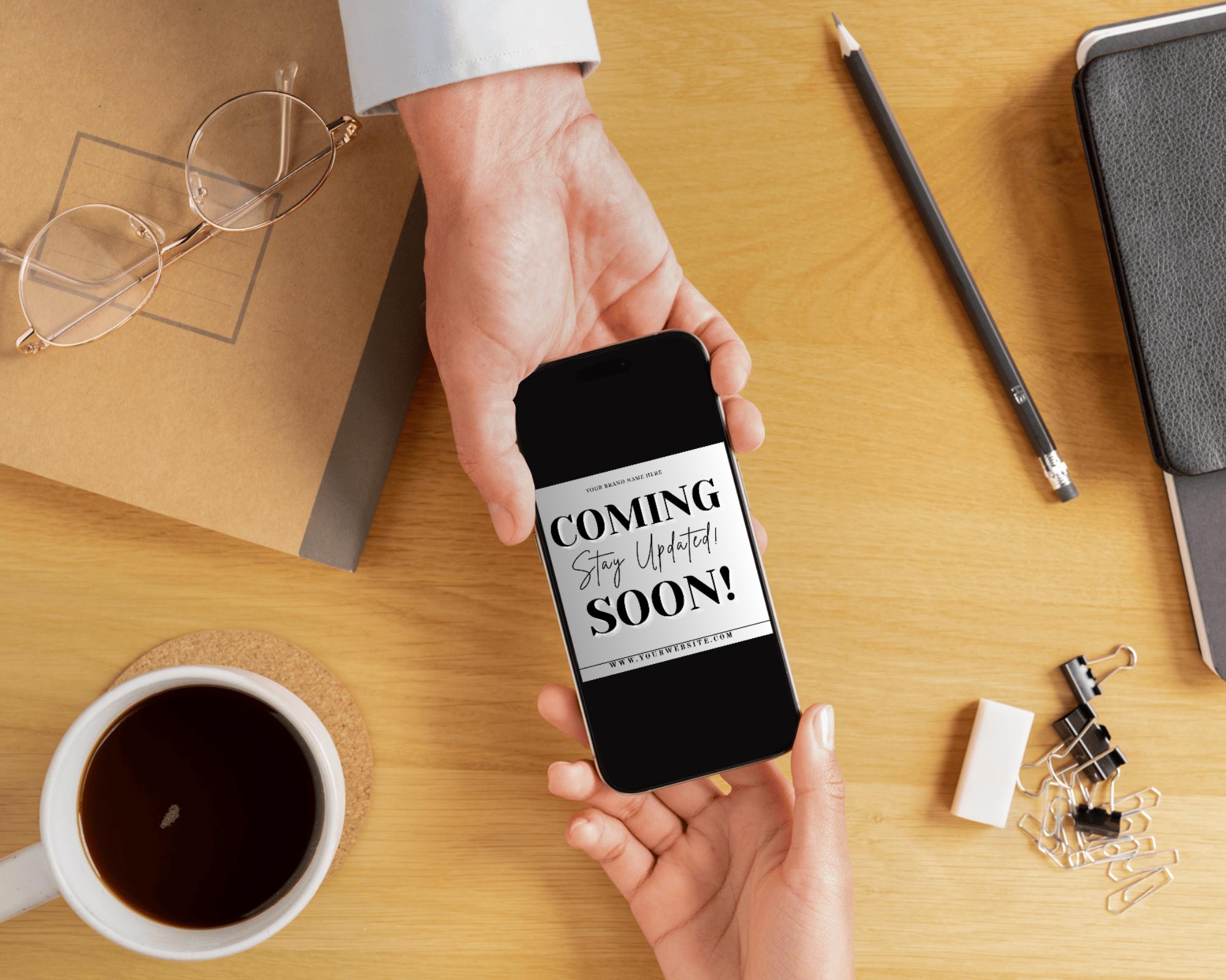 Coming Soon Flyer Template: Editable Launch Announcement, Canva Design ...