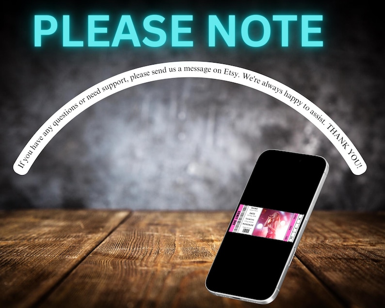 Editable Concert Ticket Template 2026, Printable Faux Event,birthday or ...