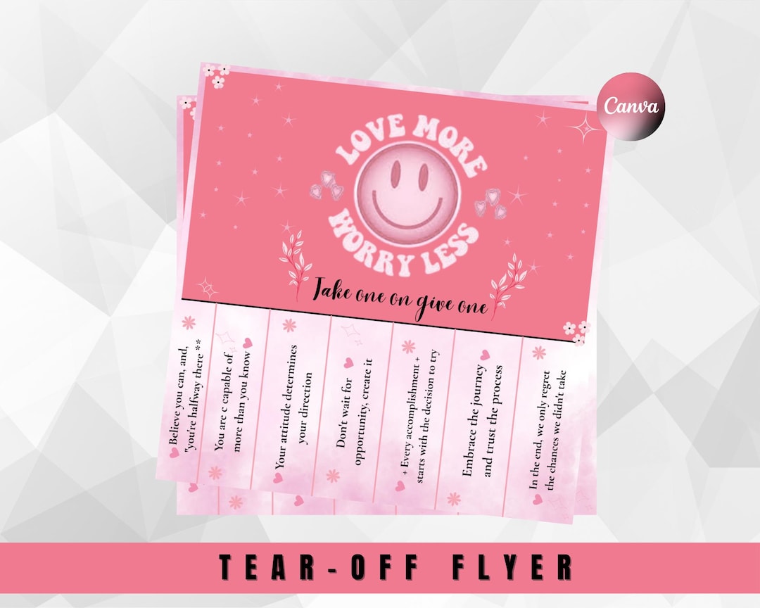 Editable Tear-off Flyer Templates: Small Business Marketing (canva ...