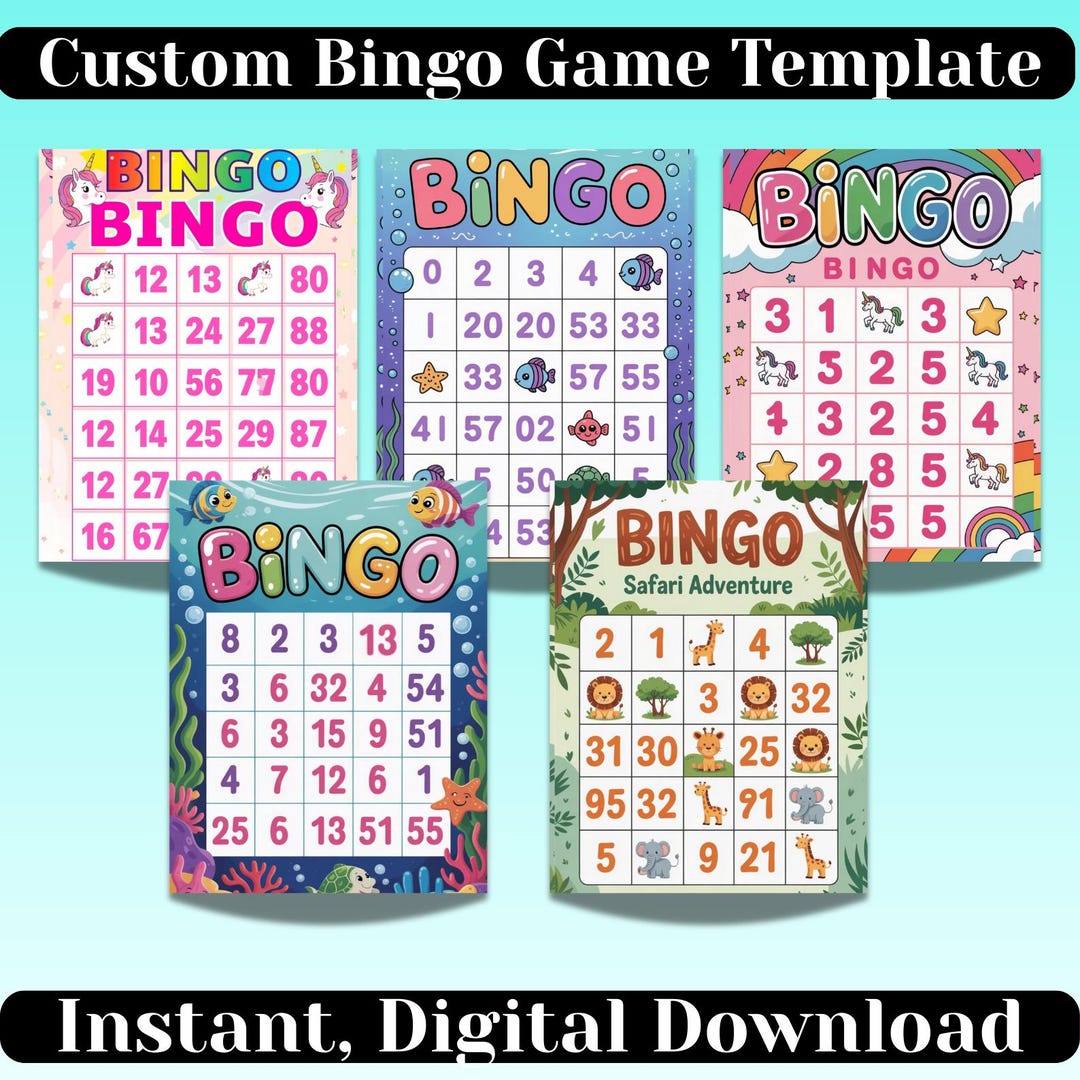 Custom Bingo Cards Personalized Game Sheets | Unique Custom Bingo ...